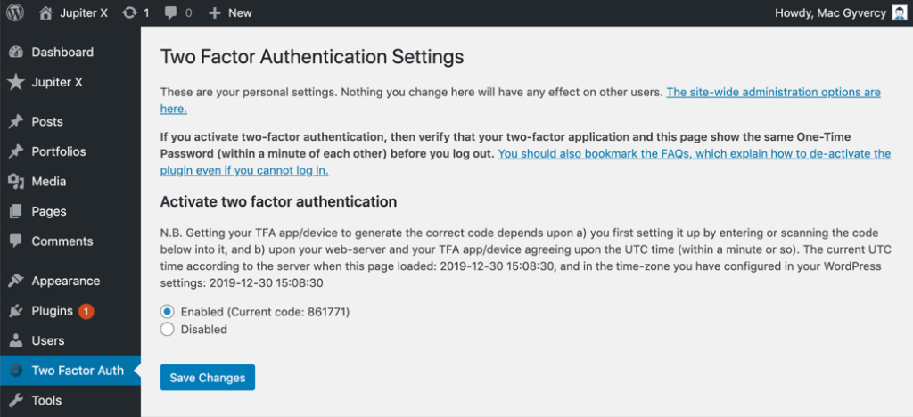 How to Add Two-Factor Authentication in WordPress - Artbees
