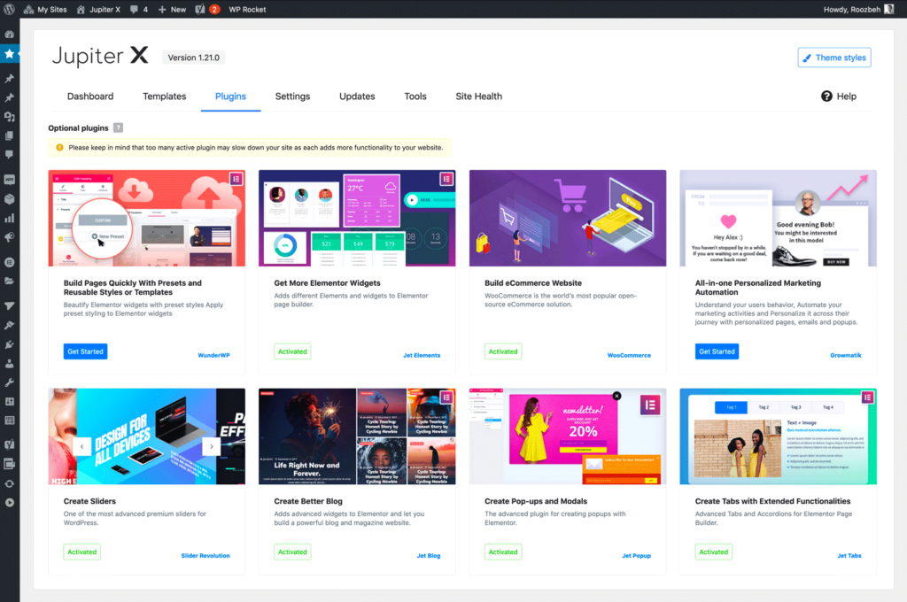 Jupiter v1.21: Introducing the New Jupiter X Control Panel - Artbees